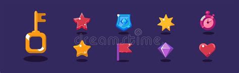 Game Icon And Glossy UI Design Element Vector Set Stock Vector Illustration Of Fantasy Item
