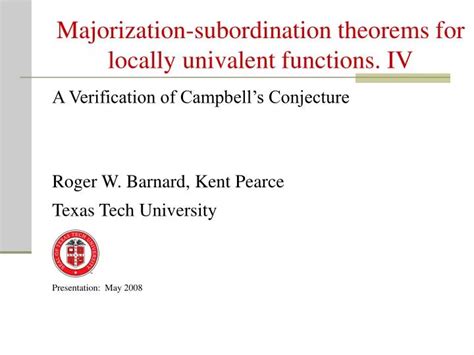 Ppt Majorization Subordination Theorems For Locally Univalent Functions Iv Powerpoint