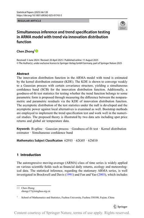Simultaneous Inference And Trend Specification Testing In Arma Model With Trend Via Innovation