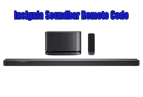Insignia Soundbar Remote Code