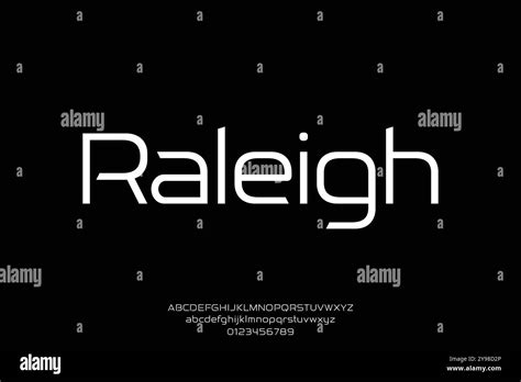 Modern Futuristic Alphabet Display Font Vector Clean Contemporary Typeface Stock Vector Image