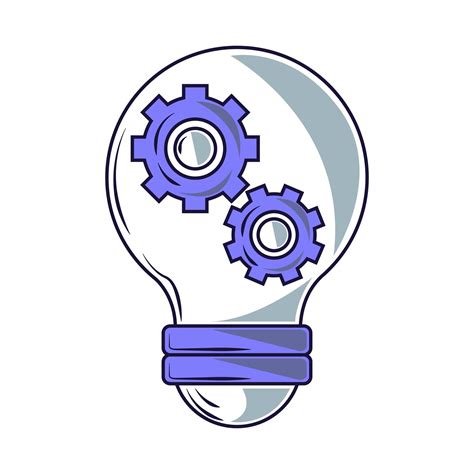 Light Bulb And Gears Vector Art At Vecteezy