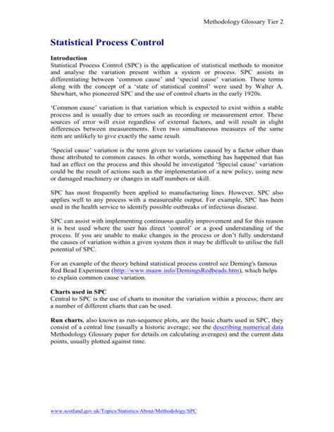 Statistical Process Control