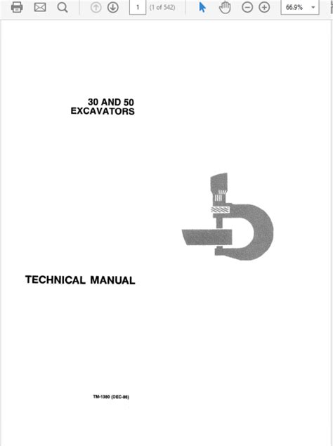 John Deere 30 50 Excavator Repair Technical Manual Tm1380