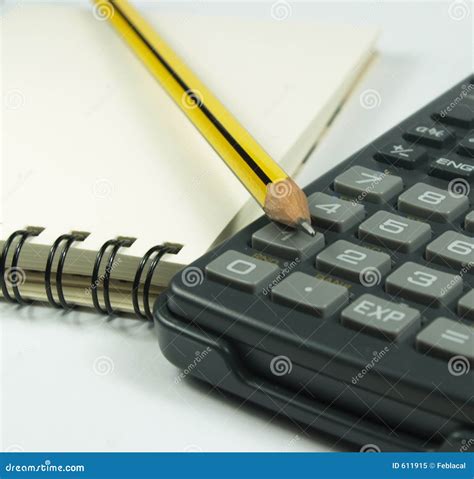 Calculator And Notepad Stock Image Image Of Mathemathics 611915