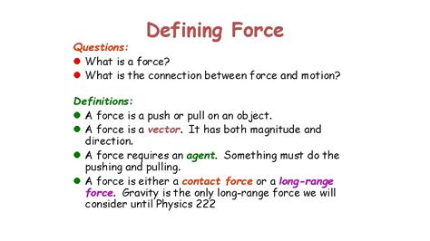 Ch Forces And Newtons Laws Defining Force