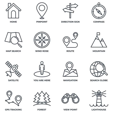 Set Of Navigation Location Icon Logo Vector Illustration Location Pack