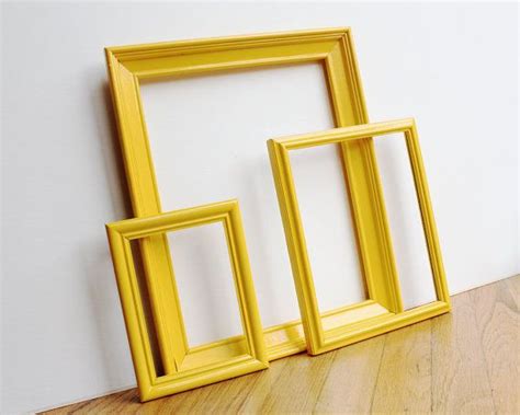 Reclaimed Bright Yellow Frames Set Of 3 By Morebrightideas 1850