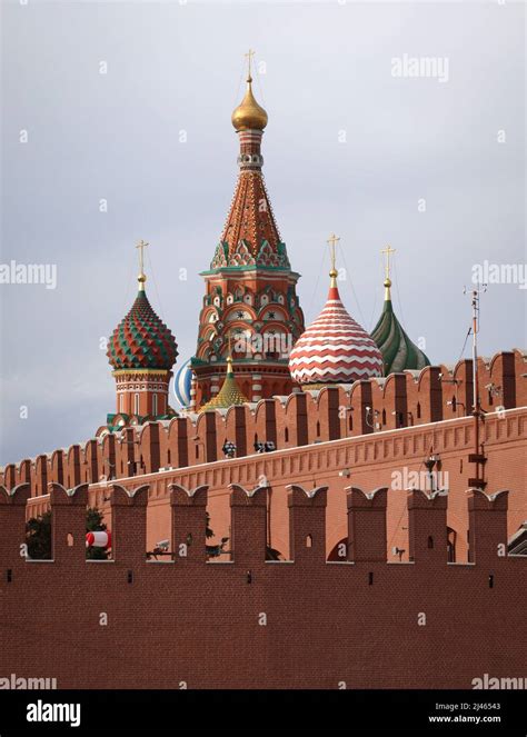 Intercession Cathedral On Red Square In Moscow View From Behind The