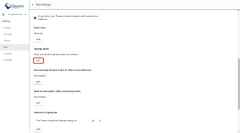 managing allow block lists the messaging company