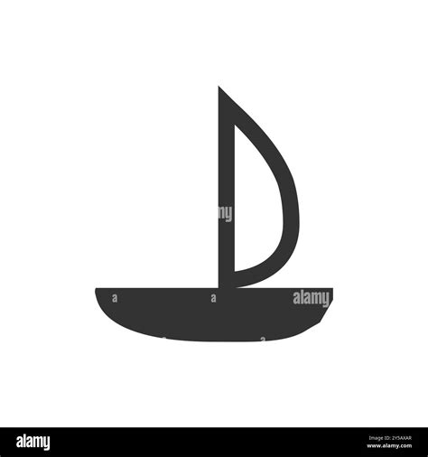 Black Sailboat Icon On White Background Stock Vector Image And Art Alamy