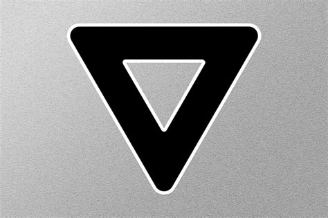 Inverted Triangle Sign Sticker