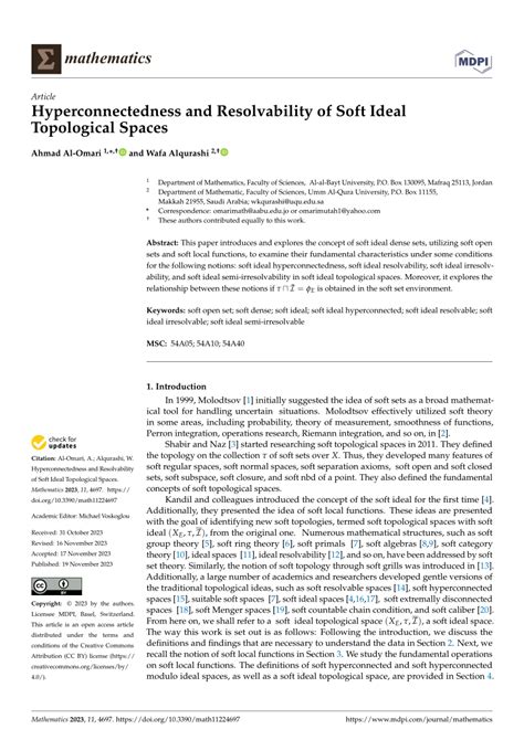 Pdf Hyperconnectedness And Resolvability Of Soft Ideal Topological Spaces