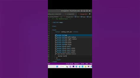 Create Triangle Using Html And Css Shorts Html Css Youtube