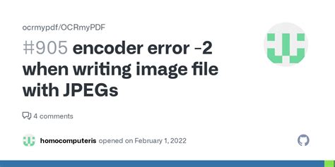Encoder Error 2 When Writing Image File With Jpegs · Issue 905 · Ocrmypdfocrmypdf · Github
