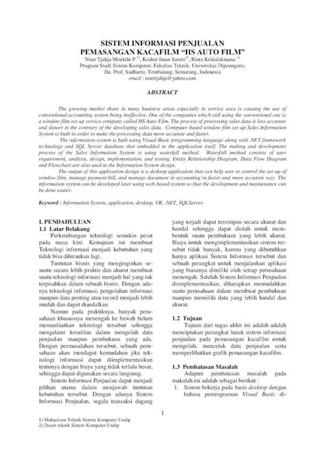 Pdf Sistem Informasi Penjualan Pemasangan Kacafilm · Entity