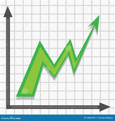 Green Arrow Goes Up In Graph Stock Illustration Illustration Of Graphics Growth 138521851