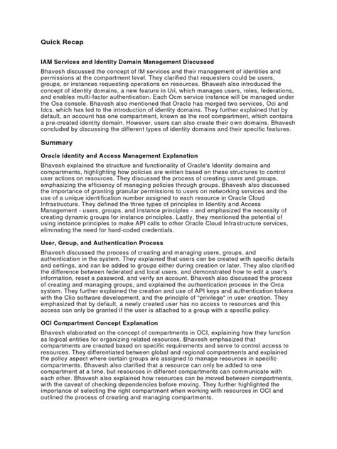 Oracle Cloud Basics Day 2 Notes Pdf