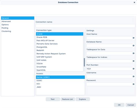 Databases Pentaho Data Integration