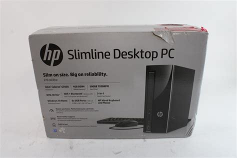 Hp Slimline Desktop Pc Property Room