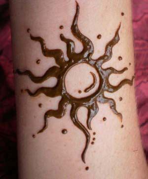 Simple Henna Tattoo Designs Sun