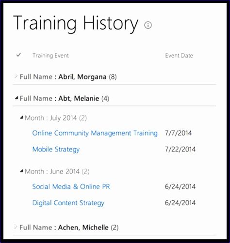 10 Training Database Template Excel Excel Templates