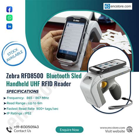 Zebra Rfd8500 Bluetooth Sled Handheld Uhf Rfid Reader R Nfc Rfid