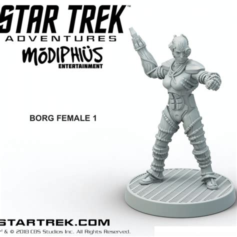 3d Printable Star Trek Adventures Tng Borg Female 1 By Modiphius Entertainment