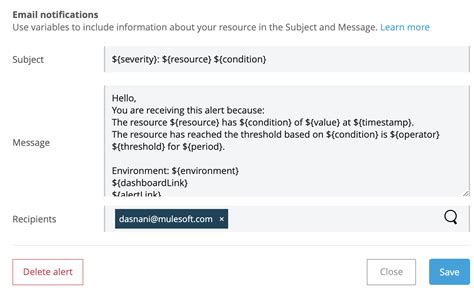 best practices for mulesoft anypoint platform alerts