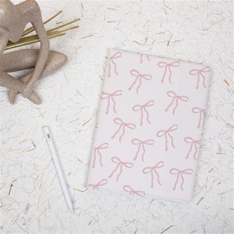 Pink Bows Cute Ipad Case With Apple Pencil Holder Cover For Ipad Air 6