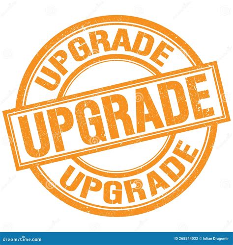 Upgrade Written Word On Orange Stamp Sign Stock Illustration