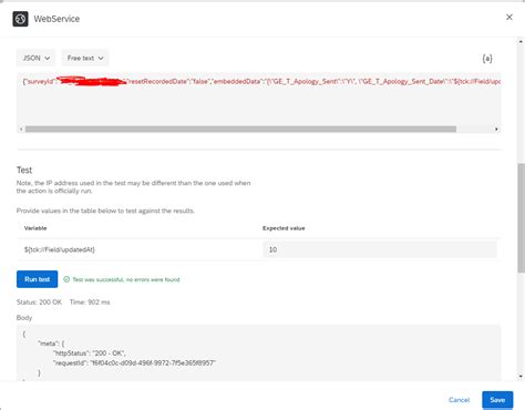 Webservice Task JSON Freetext No Longer Working XM Community