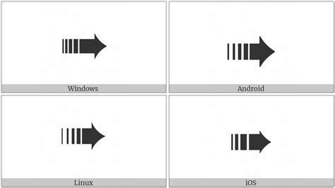 HEAVY DASHED TRIANGLE HEADED RIGHTWARDS ARROW UTF Icons