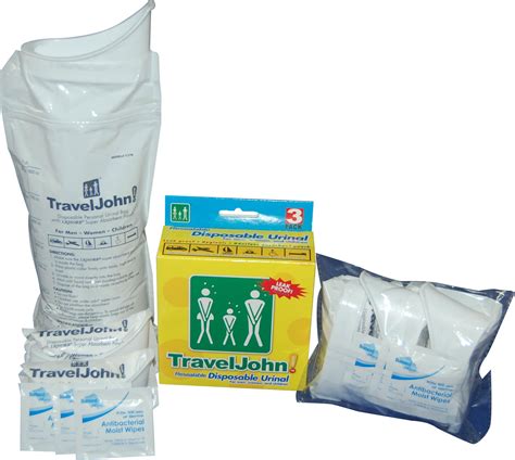 Travel John Portable Toilet 3 Pack Resealable