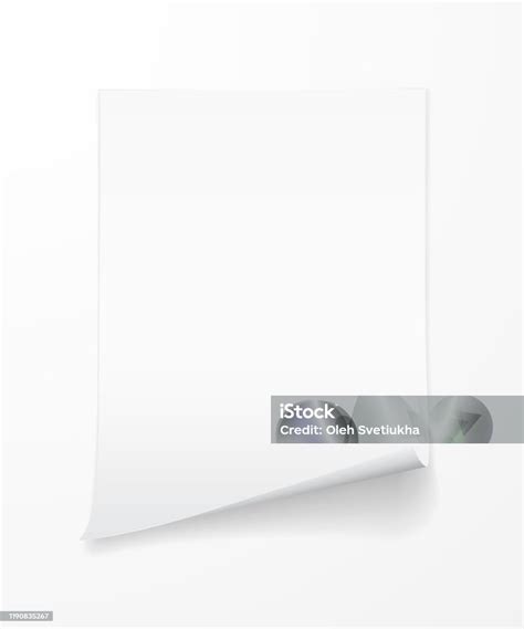 모서리가 말린 모서리와 그림자가있는 빈 A4 용지 디자인템플릿 설정 벡터 일러스트레이션 0명에 대한 스톡 벡터 아트 및 기타 이미지 Istock