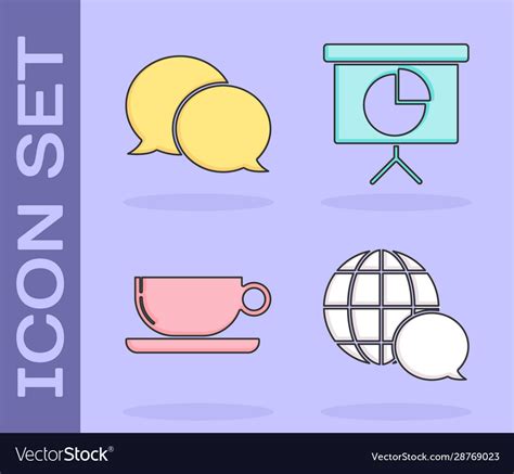 Set World Map Made From Speech Bubble Speech Vector Image