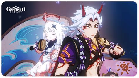 Arataki Itto And Paimon Sing A Rock Song Cutscene Genshin Impact 4