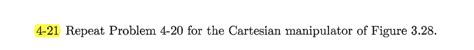 solved 4 21 repeat problem 4 20 for the cartesian