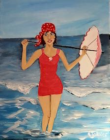 Vintage Bathing Beauty Main Avenue Galleria And School Of Art