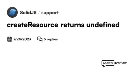Createresource Returns Undefined Solidjs