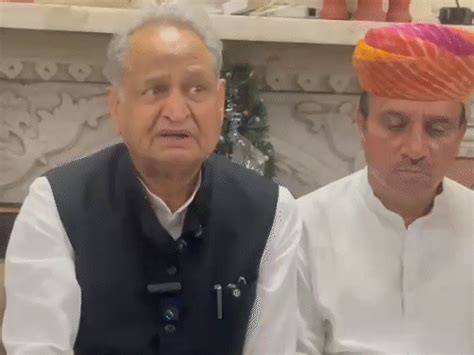 Ashok Gehlot Slams Bjp Backs Vasundhara Raje In Rajasthan Rajasthan