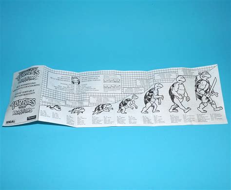 Tmnt Teenage Mutant Ninja Turtles Original Spare Insert Instructions Mutations Euro Hero 1992
