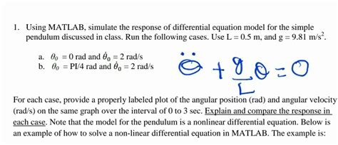 1 Using Matlab Simulate The Response Of