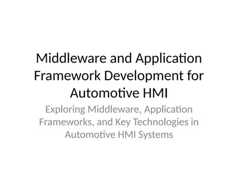 Enhancedmiddlewarehmipresentationpptx Computer Software And