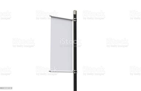 디자인 프리젠 테이션 3d 그림에 대한 준비가 고립 된 흰색 배경에 빈 극 배너 모형 템플릿 0명에 대한 스톡 사진 및 기타 이미지 Istock