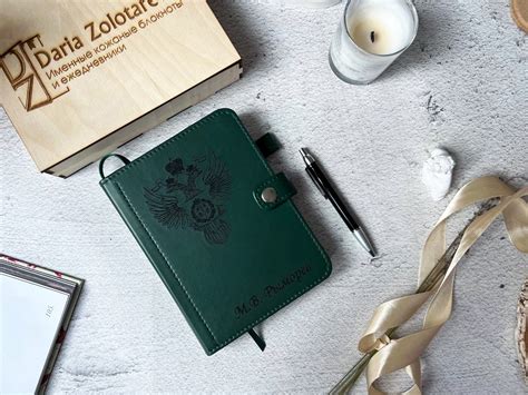 Кожаный ежедневник с цельным блоком модель Элит закрывается на кнопку — Именные кожаные