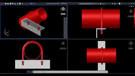 Cách Vẽ Giá đỡ Bằng Thép V5 Ubotl Và ống Mạ Kẽm Autocad 3d Youtube