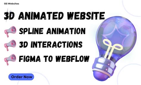 interactive 3d webflow website spline and lottie animation animated