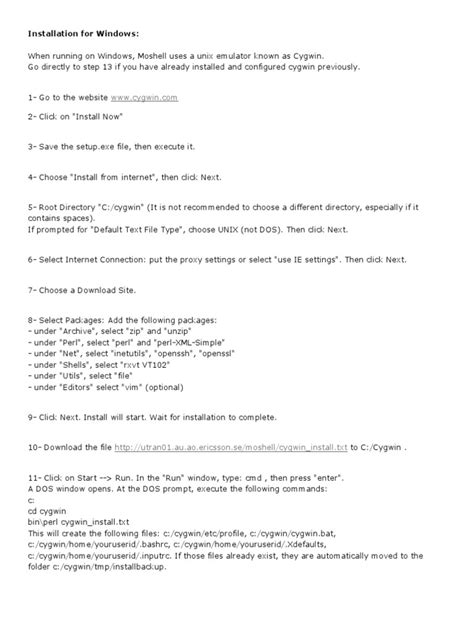 Moshell Installation For Windows Pdf Command Line Interface Zip