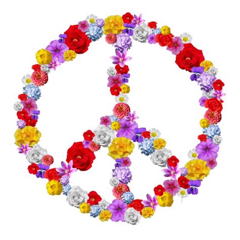 Floral Peace Sign Statuette Zazzle